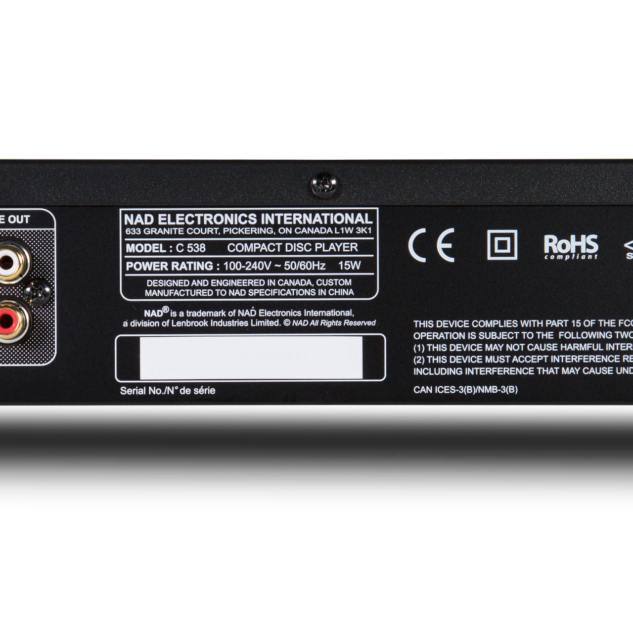 NAD C 538 : Single-Disc CD Player – The Audio Factory